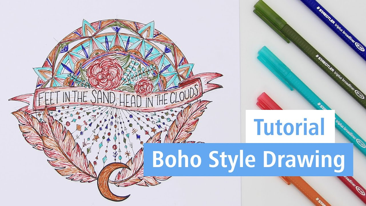 boho chic drawings
