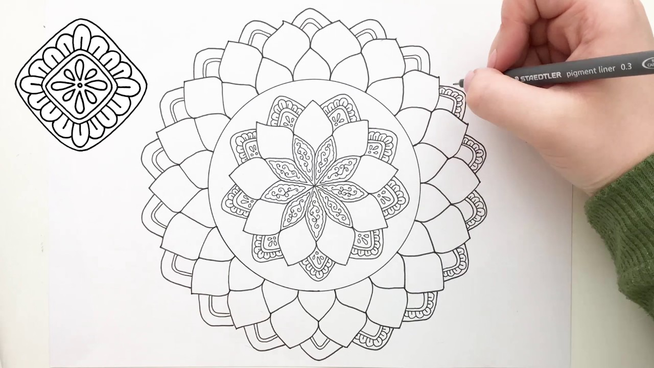 how to draw mandala video