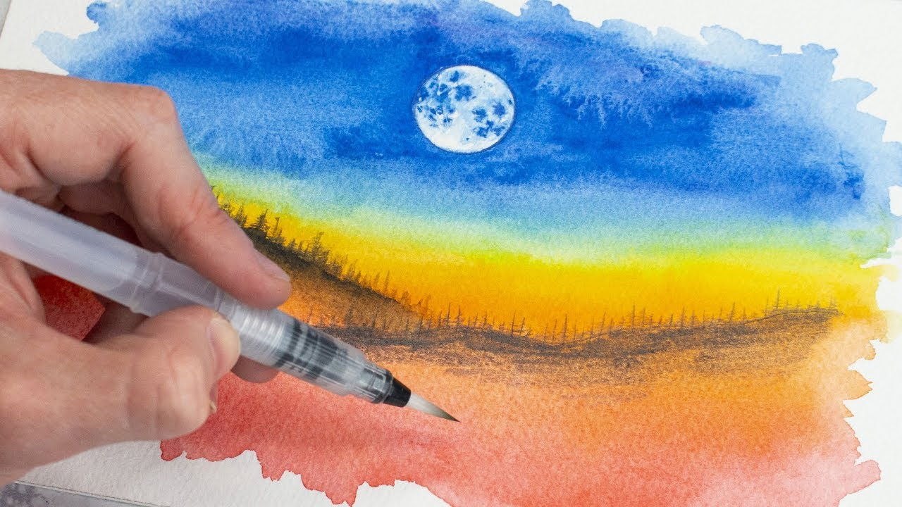 how to draw water using colored pencils