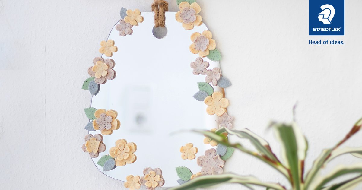 How to make a flower mirror using FIMO modelling clay | STAEDTLER