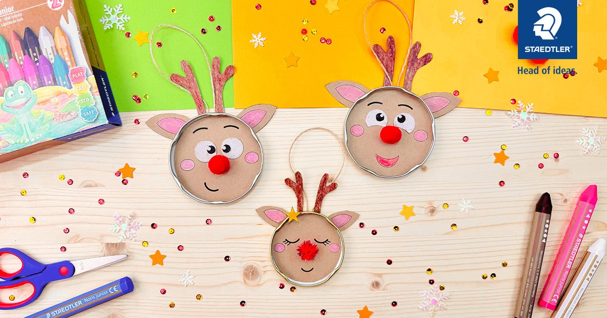 Handicraft tutorial for kids - Reindeer ornaments | STAEDTLER