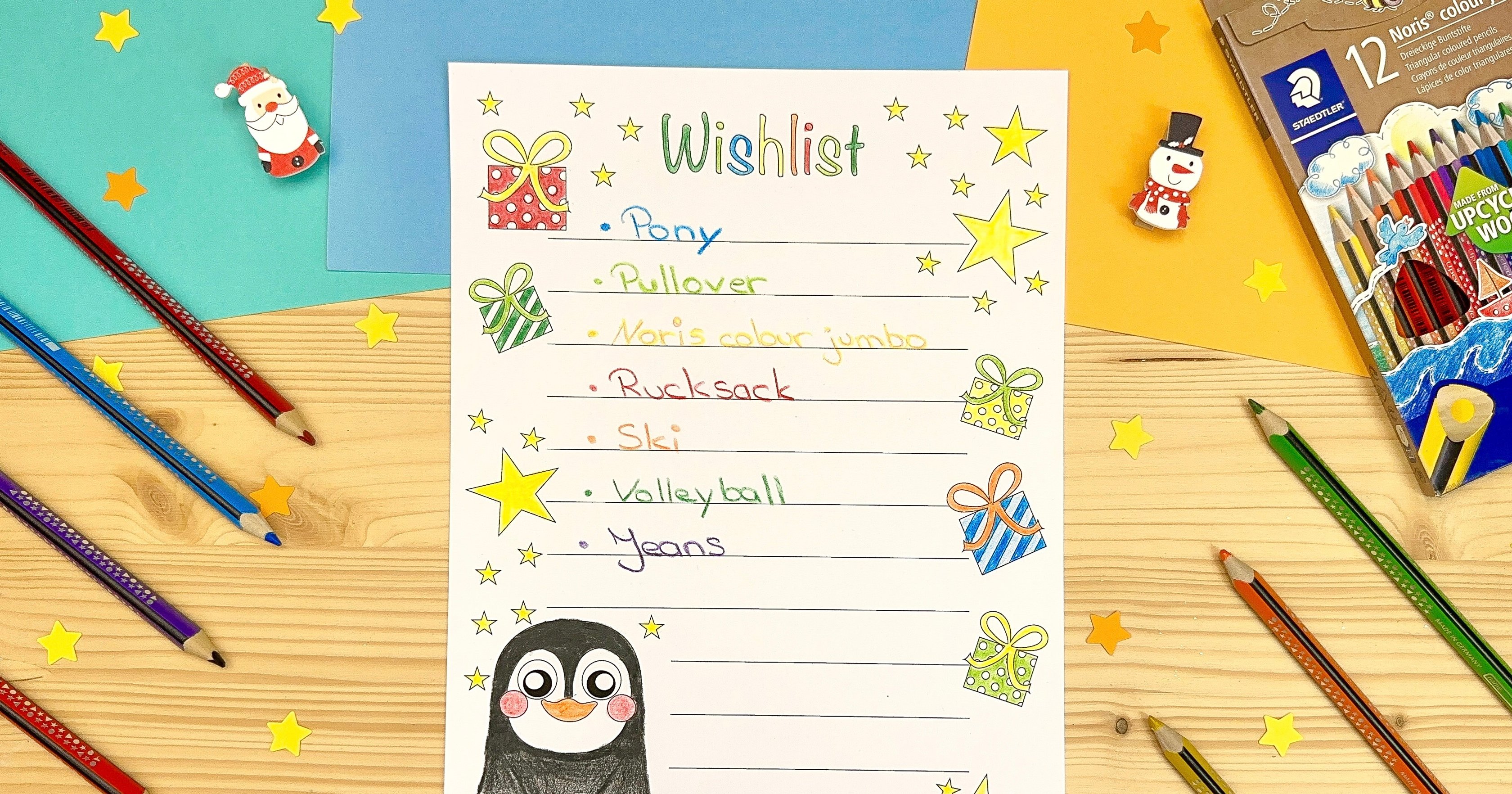 DIY Christmas wish list for kids | STAEDTLER