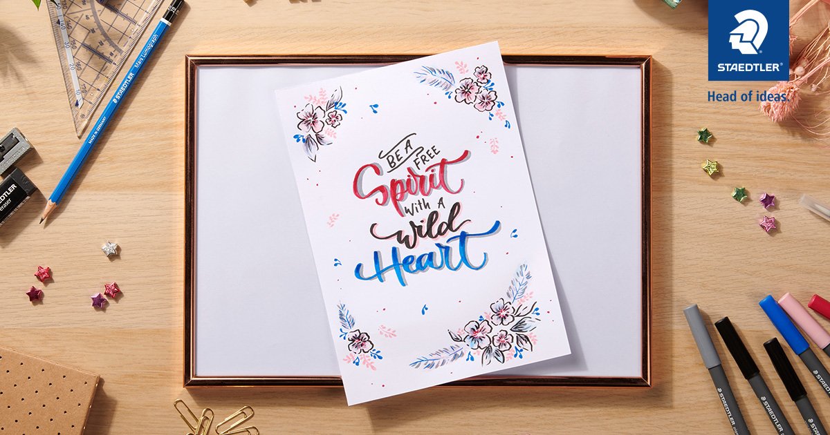 Brush Lettering Tutorial: Create your own Brush Lettering Card | STAEDTLER