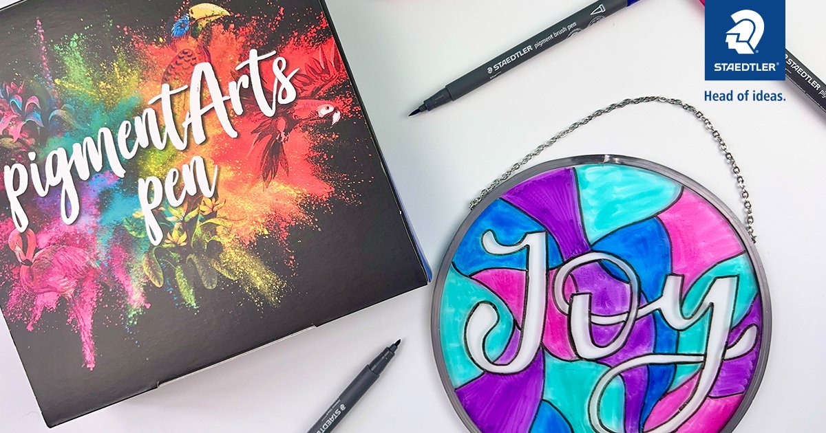pigment arts pen - DIY stained-glass effect decoration | STAEDTLER