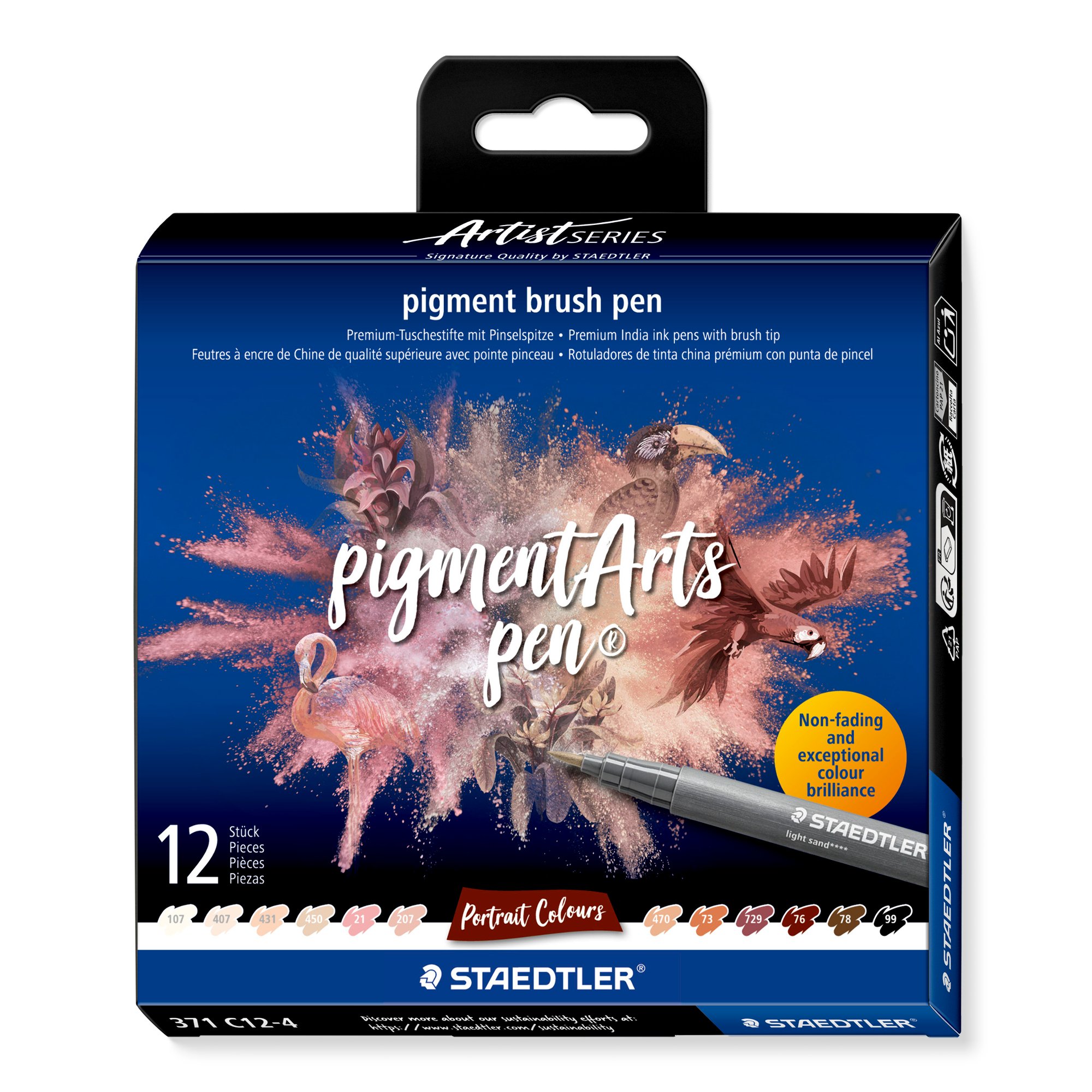 pigment brush pen 371 - India ink pen with brush tip | STAEDTLER