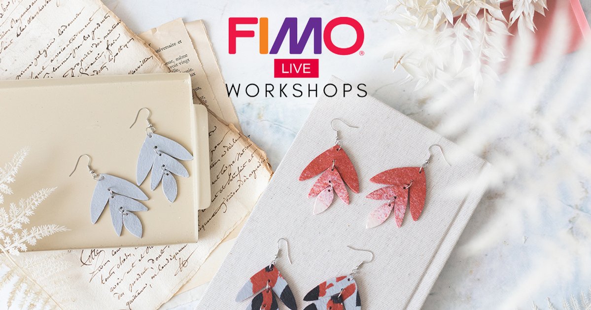 Leaf Earrings made out of FIMO leather-effect with Lisa | STAEDTLER