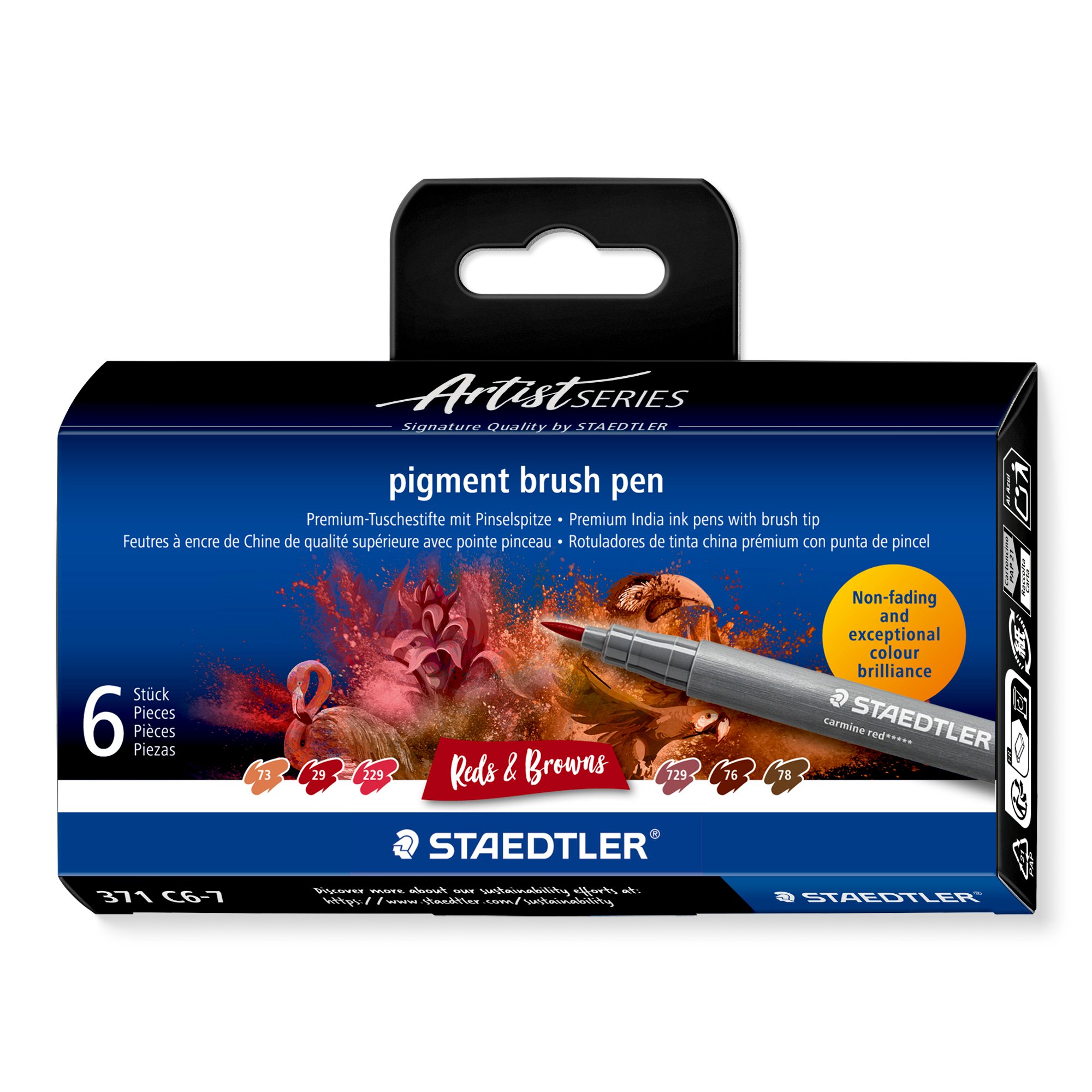 pigment brush pen 371 - Fibre-tip pens with brush nib | STAEDTLER