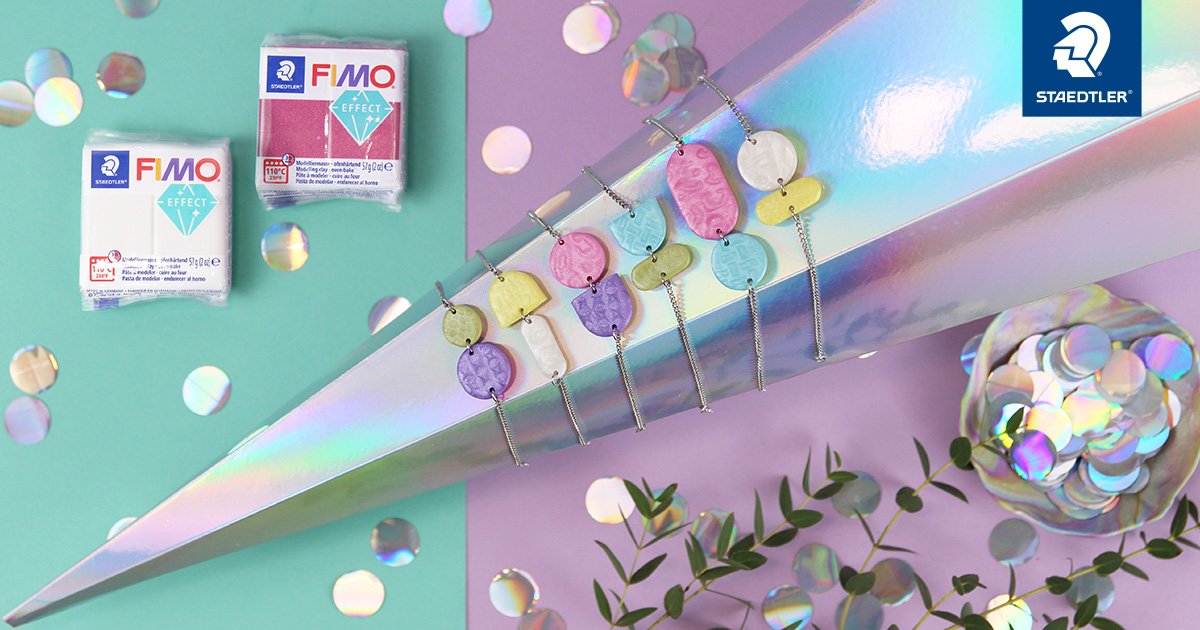 Shimmering bracelet with Mica Shift technique made from the FIMO effect ...